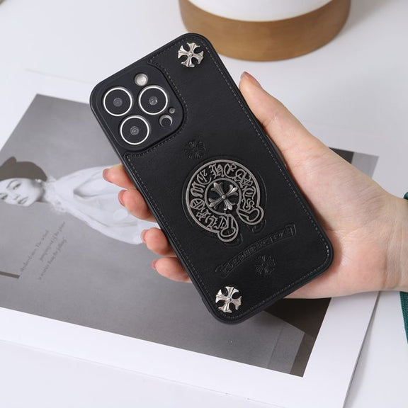 Chrome Hearts Leather Phone Case For IPhone – jenacase